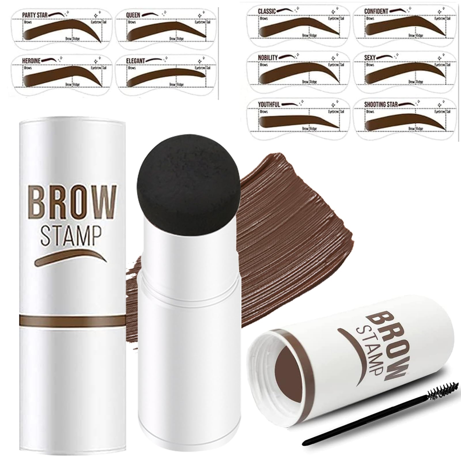Eyebrow Stamp Stencil Kit - One Step Eyebrow Stamp and Stencil Kit ...