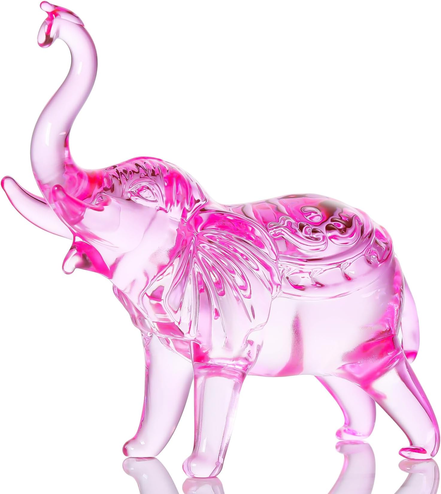 Amazon.com: Handmade Mini 2" Blown Glass Elephant Figurines Figures Art ...