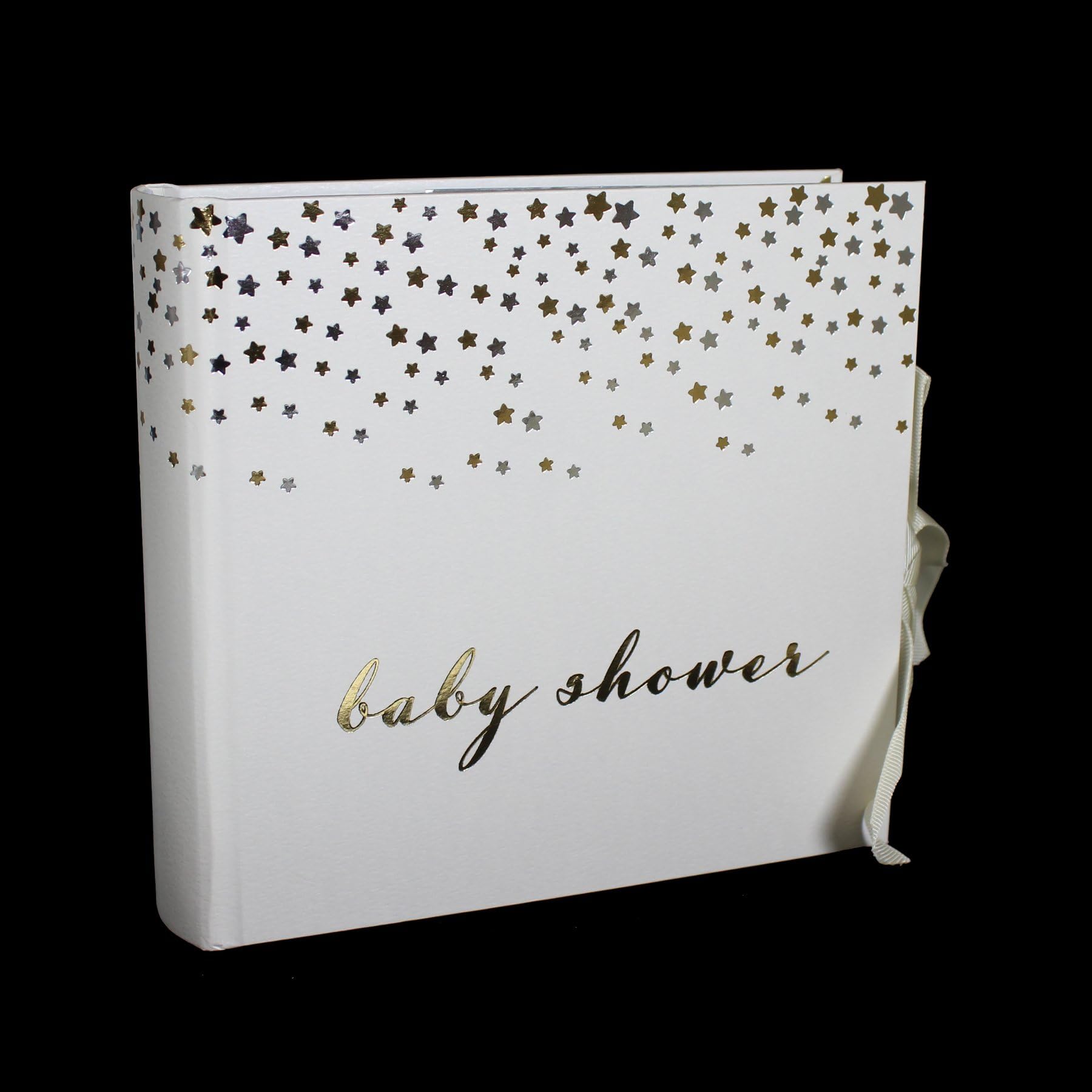 Bambino Baby Shower Photo Album – with Silver & Gold Star Design ...