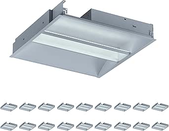 Perlglow 18 Pack 2X2 Center Indirect Troffer Panel Fixture, Dimmable ...