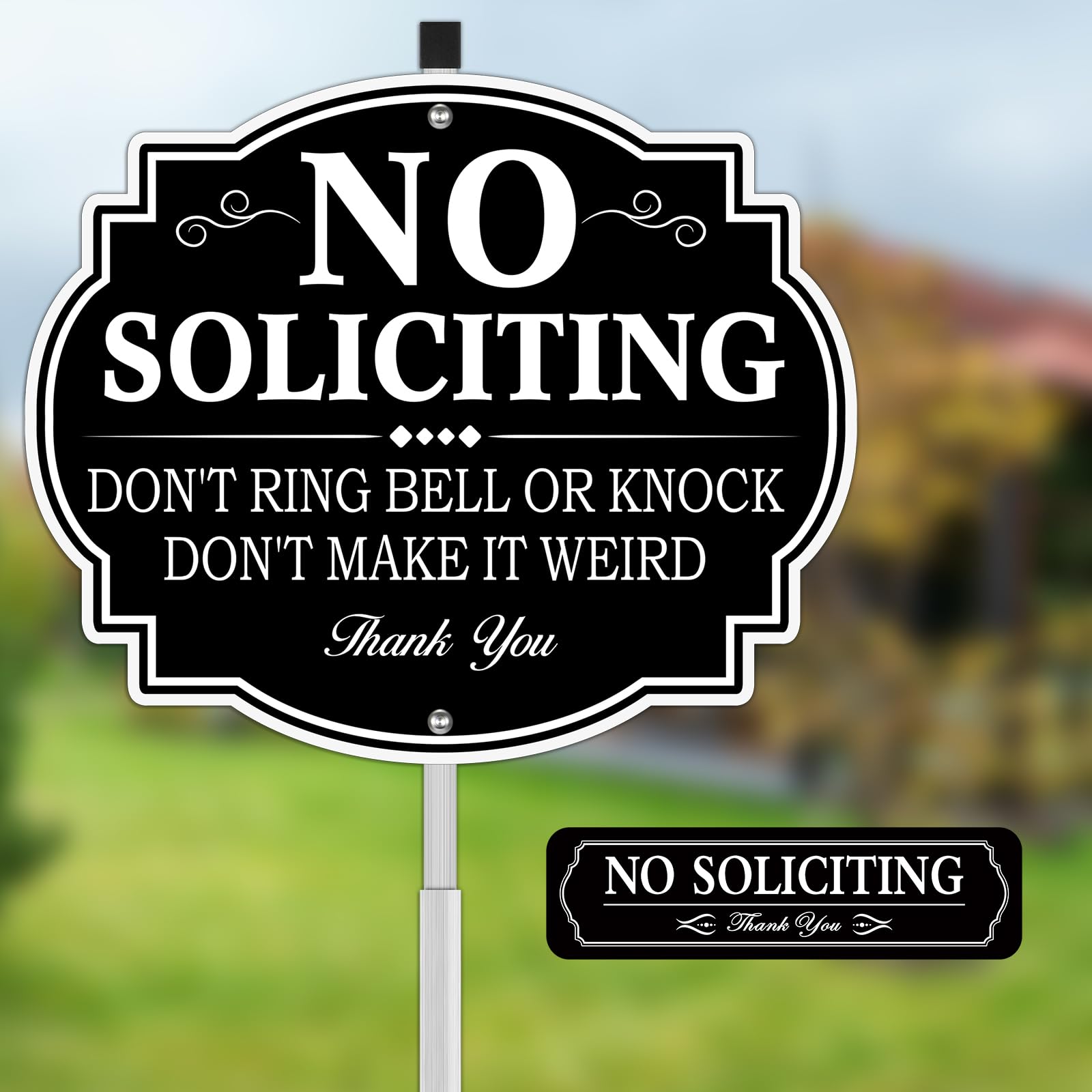 Amazon.com : No Soliciting Sign for House with Stake, 12” x 28 ...