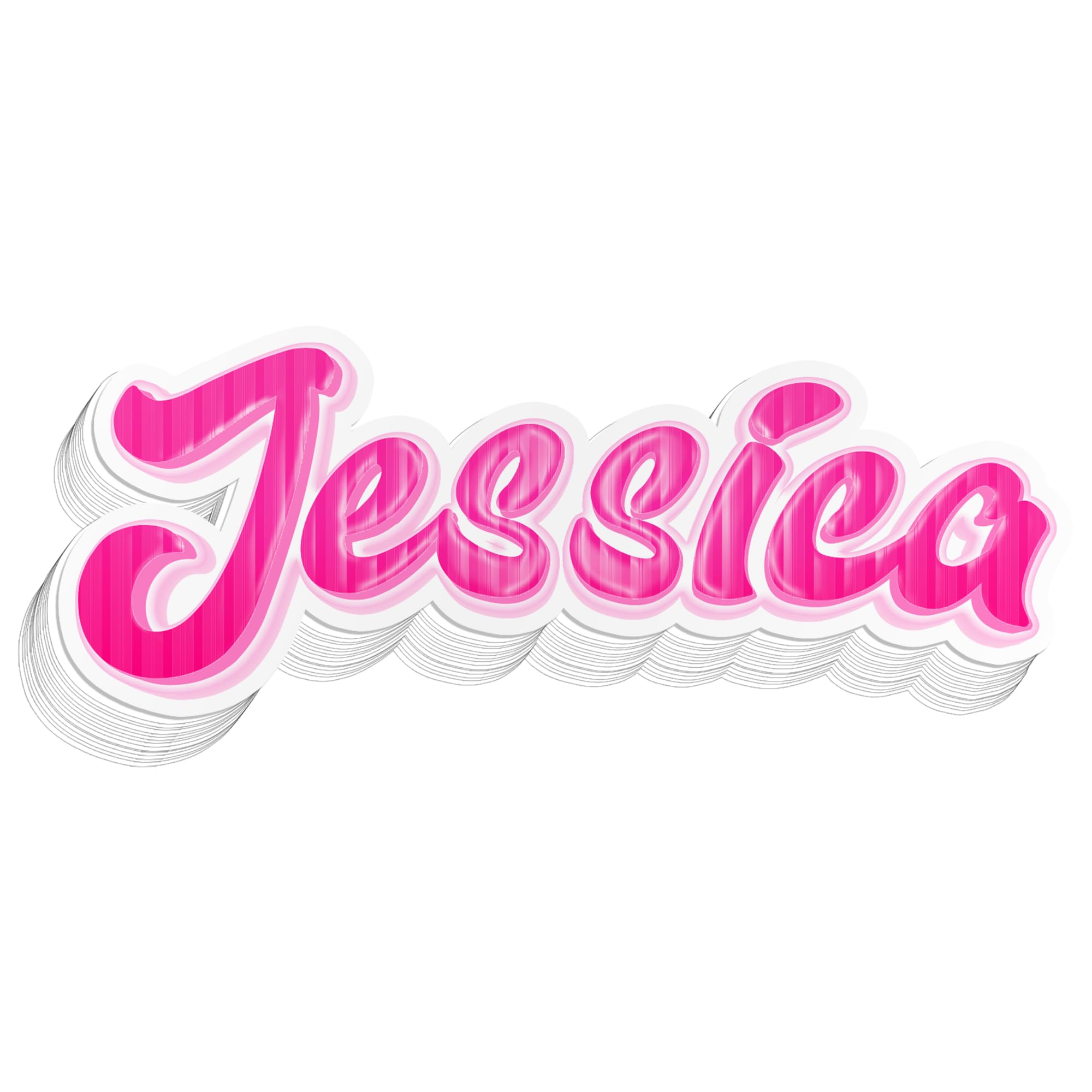 Amazon.com: Personalized Custom Name Sticker Custom Sticker Pink ...