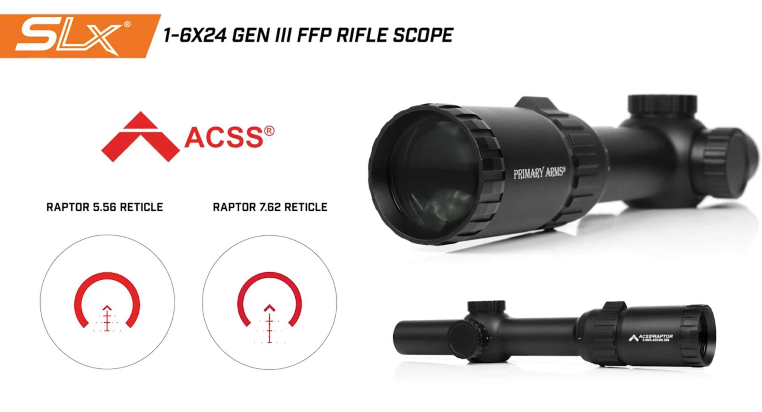 Watch PA SLX 1-6x24mm FFP Rifle Scope - Illuminated ACSS-Raptor on ...