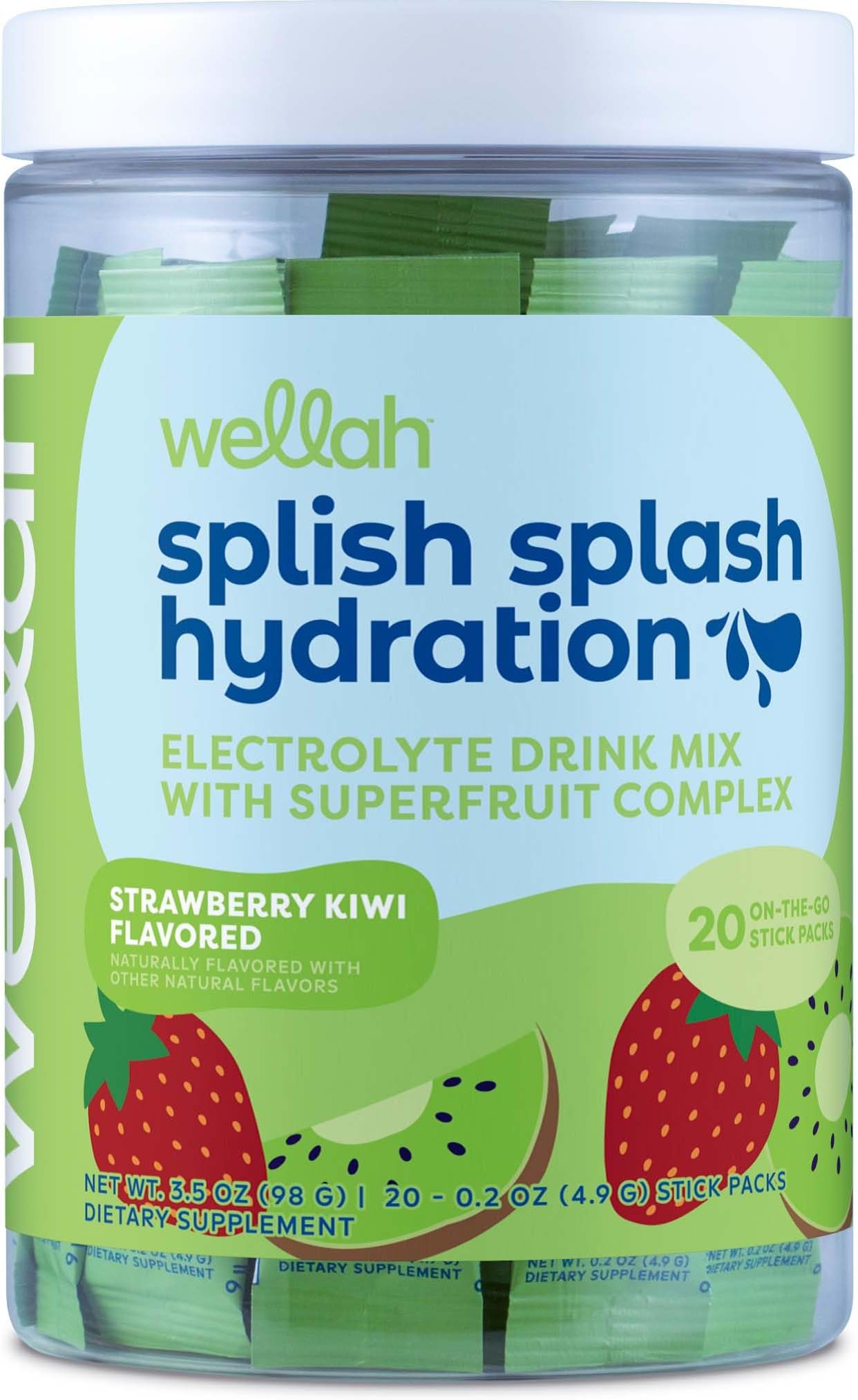Amazon.com: Wellah Splish Splash Hydration (Tropical Punch Flavor) 20 ...