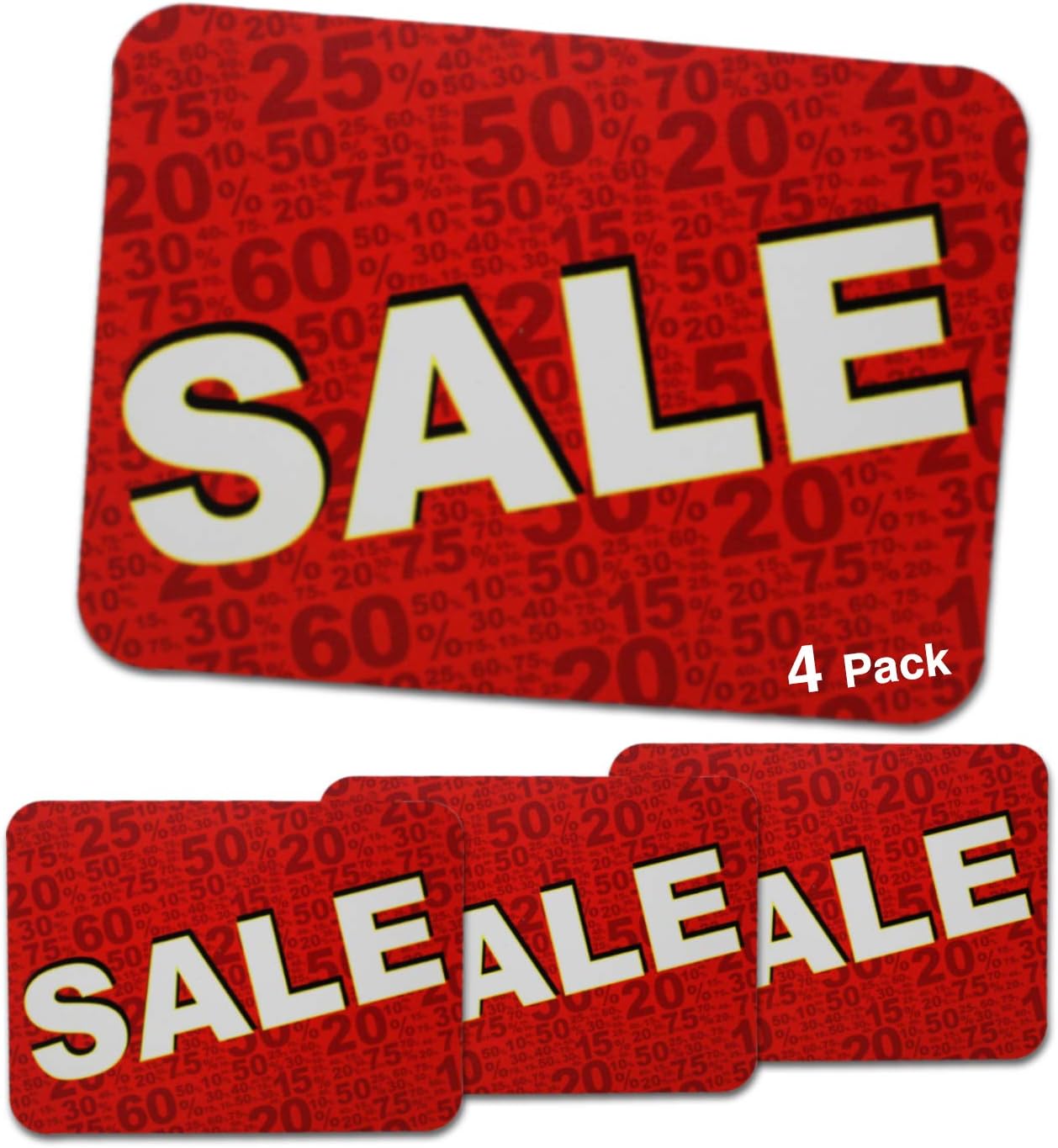 Amazon.com: FindingKing 6 Sale Display Signs Window Wall Showcase ...