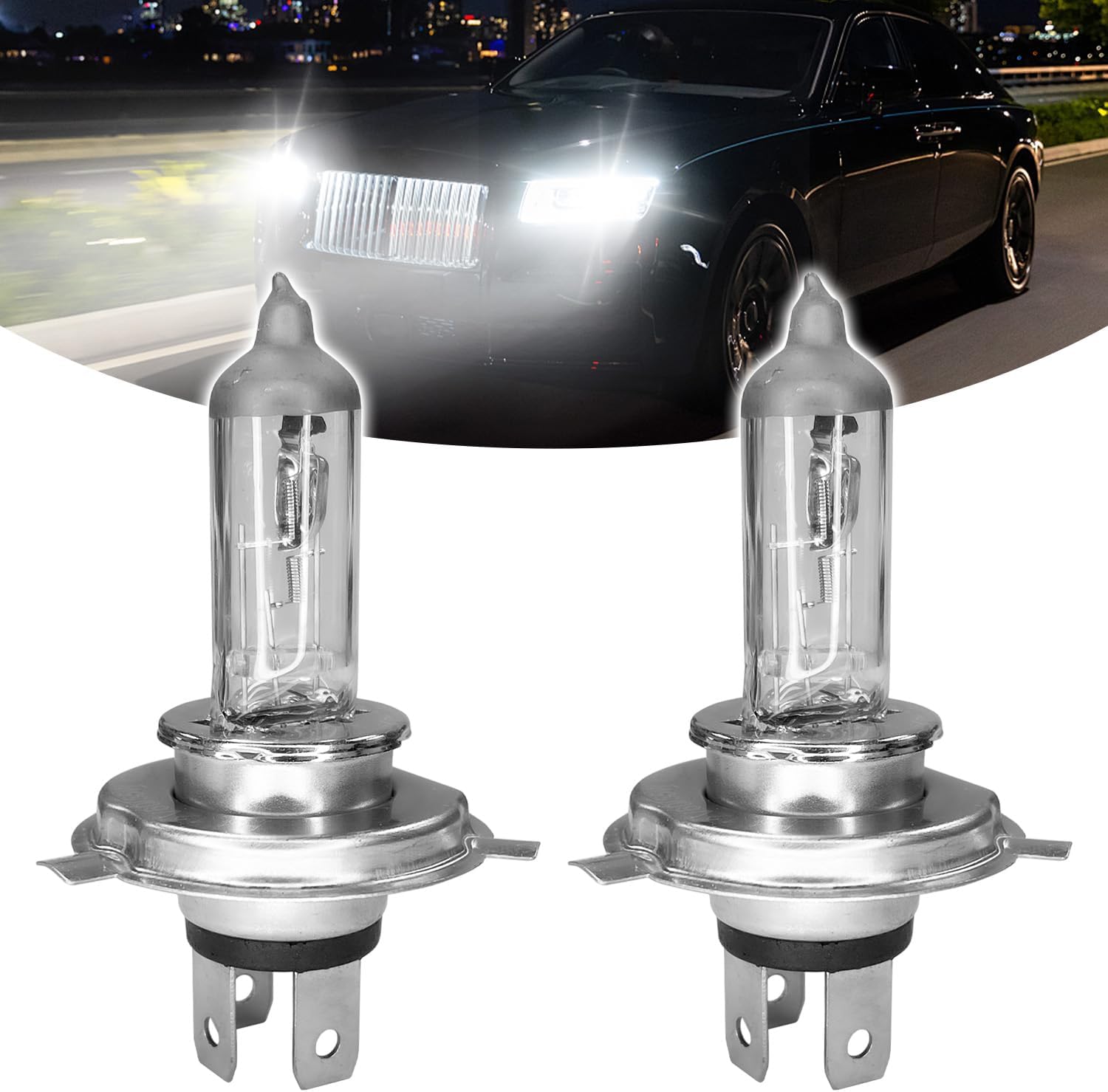 Amazon.com: Hirificing H4 Headlight Bulb 12V 55W Halogen Bulb, 2PCS Low ...