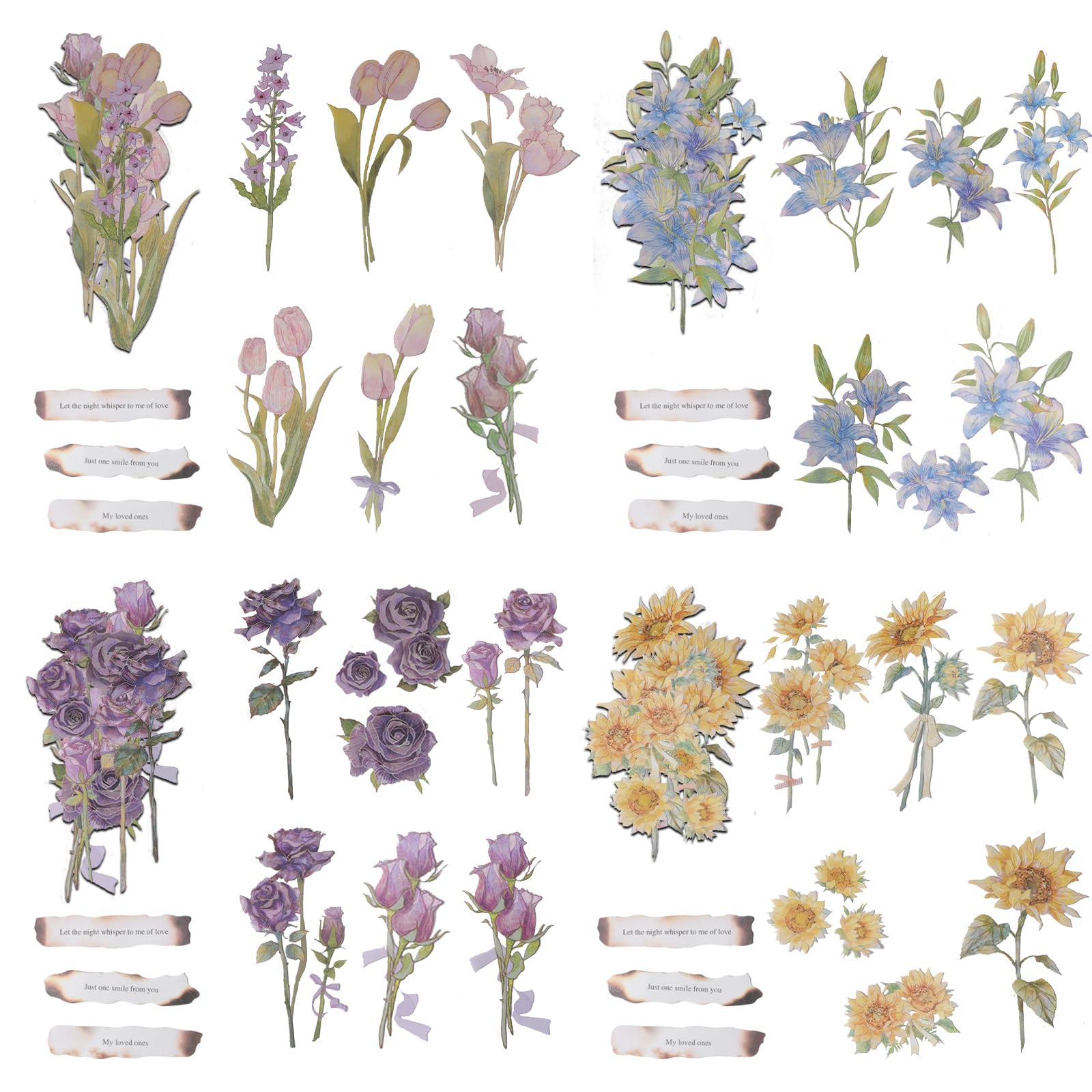 Amazon.com: Vintage Floral Scrapbooking Stickers for Journaling - 40 ...