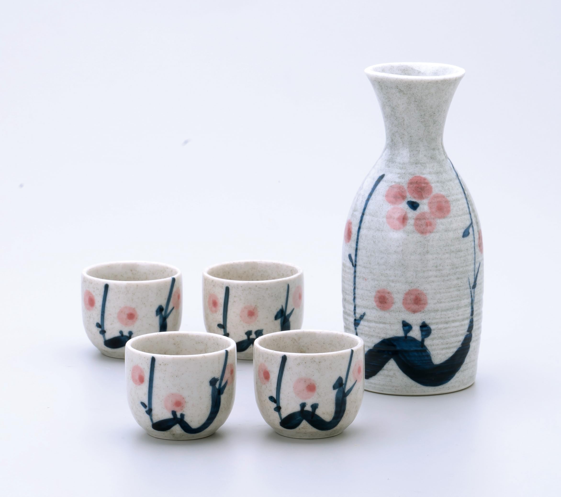 Amazon.com | JapanBargain 4979, Japanese Porcelain Plum Sake Set Sake ...