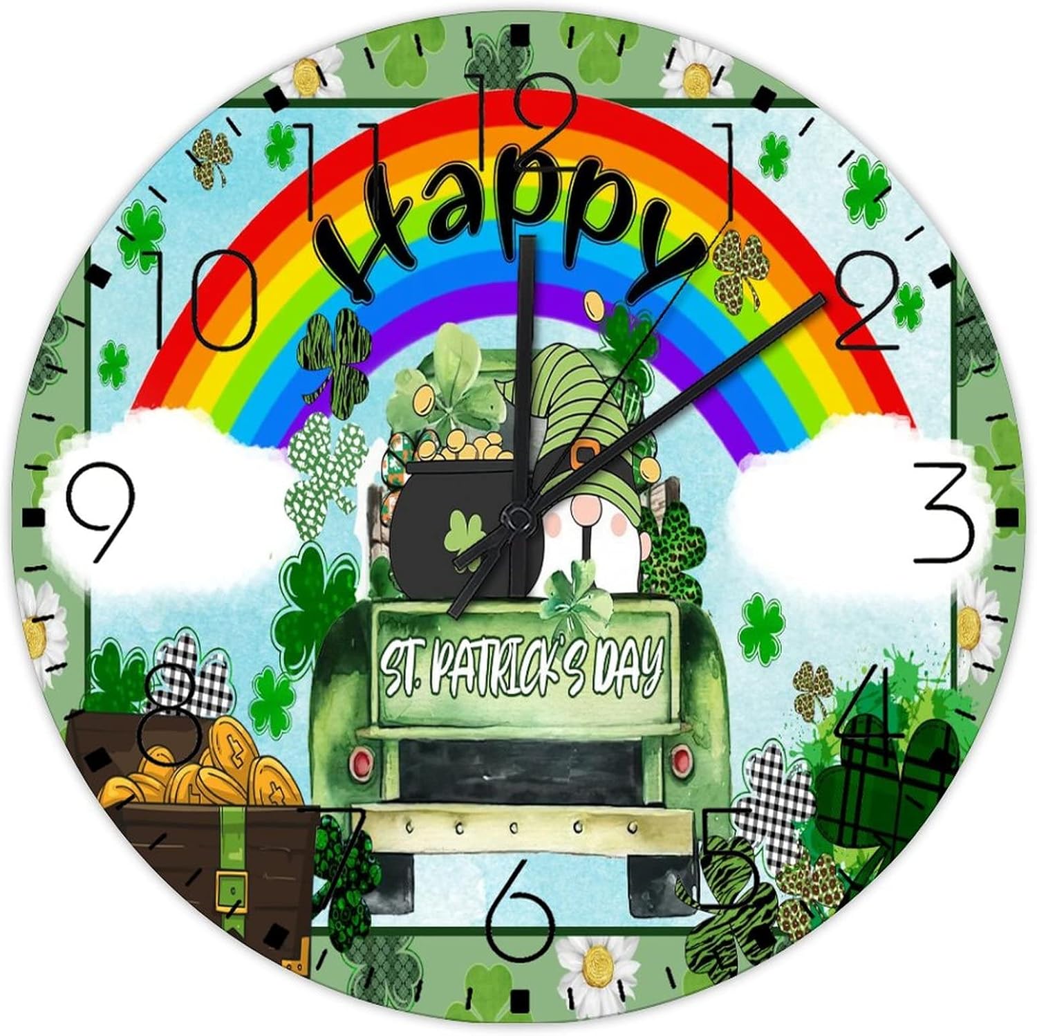 Amazon.com: Minimalist Wood Clock Battery Non Ticking Analog St ...