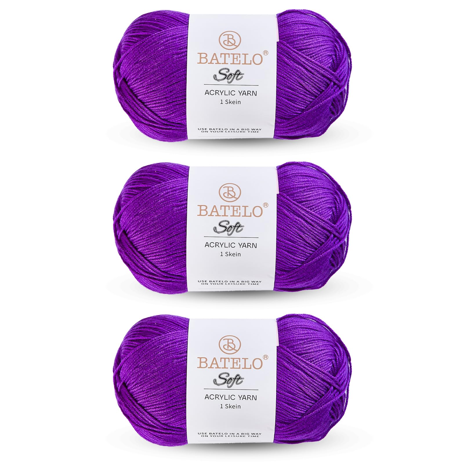Amazon Soft Purple Yarn 1230 Yards 3 Pack Acrylic Yarn Of 150g 5