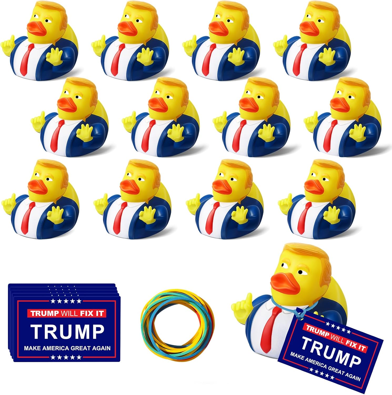 Amazon.com: 24 Pcs Donald Trump Rubber Ducks, Funny Trump Duckies ...