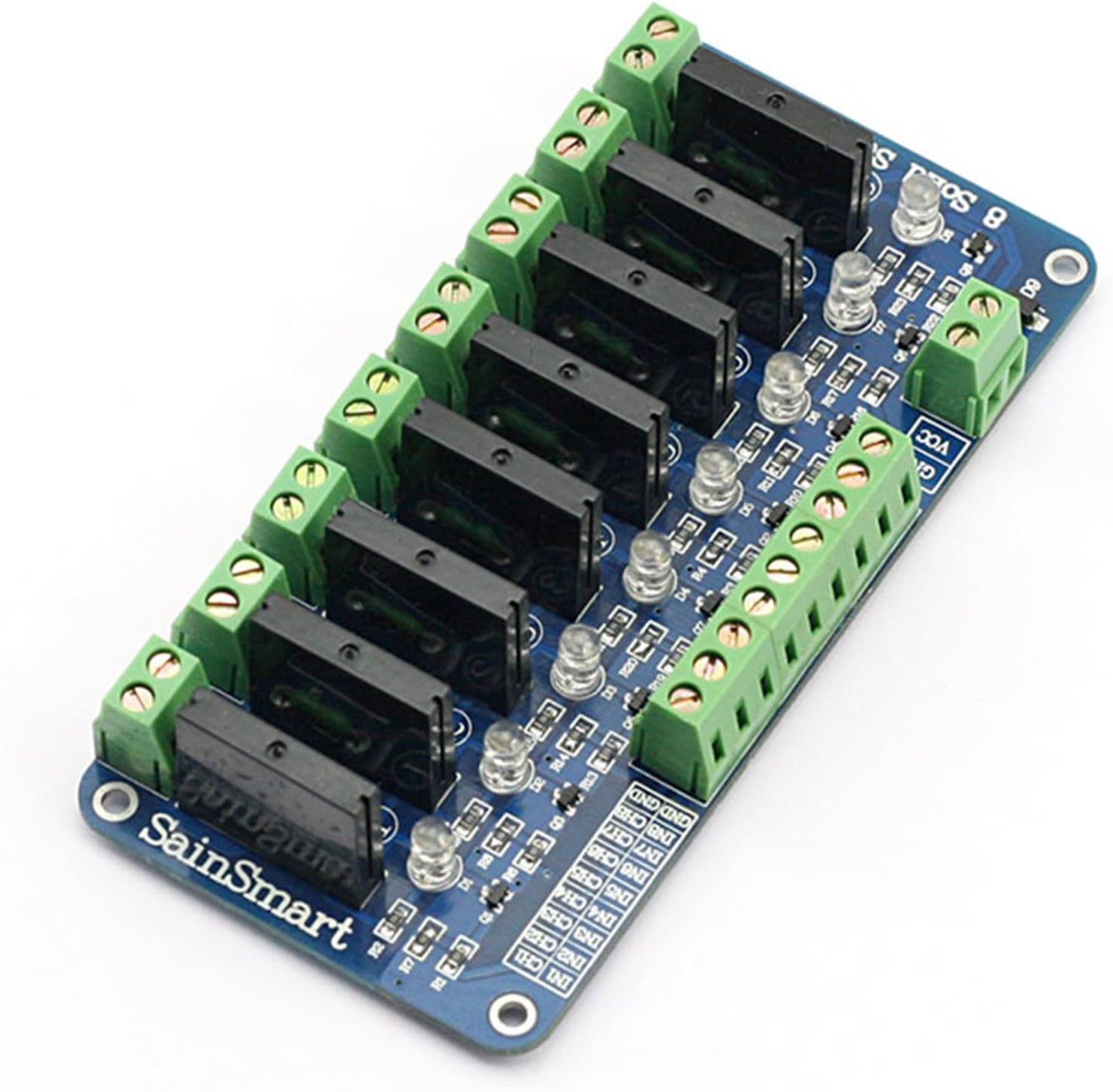 Amazon.com: SainSmart Tablero del módulo de relé de estado sólido de 8 canales 5V para Arduino ...