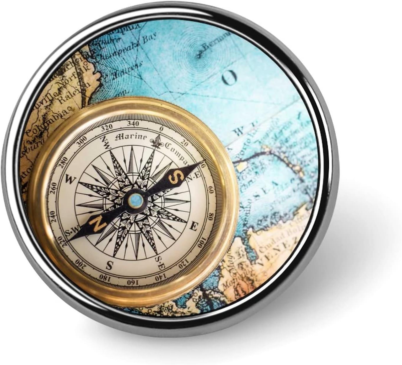 Amazon.com: Old Retro Compass on Old Map Travel Geography Navigation ...