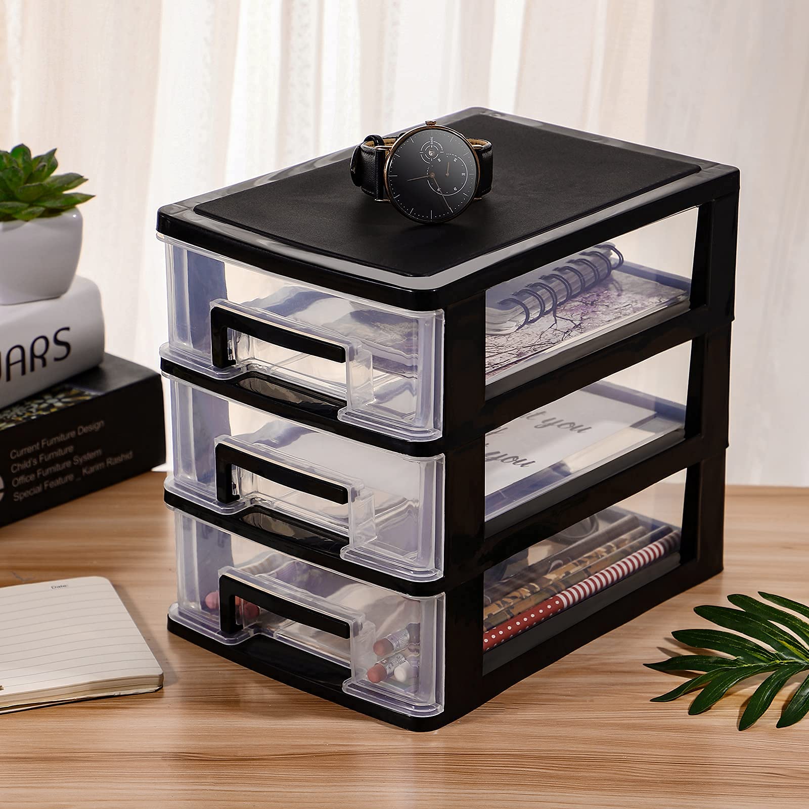 BESPORTBLE Three-layer Plastic Drawer Type Closet Portable Storage ...