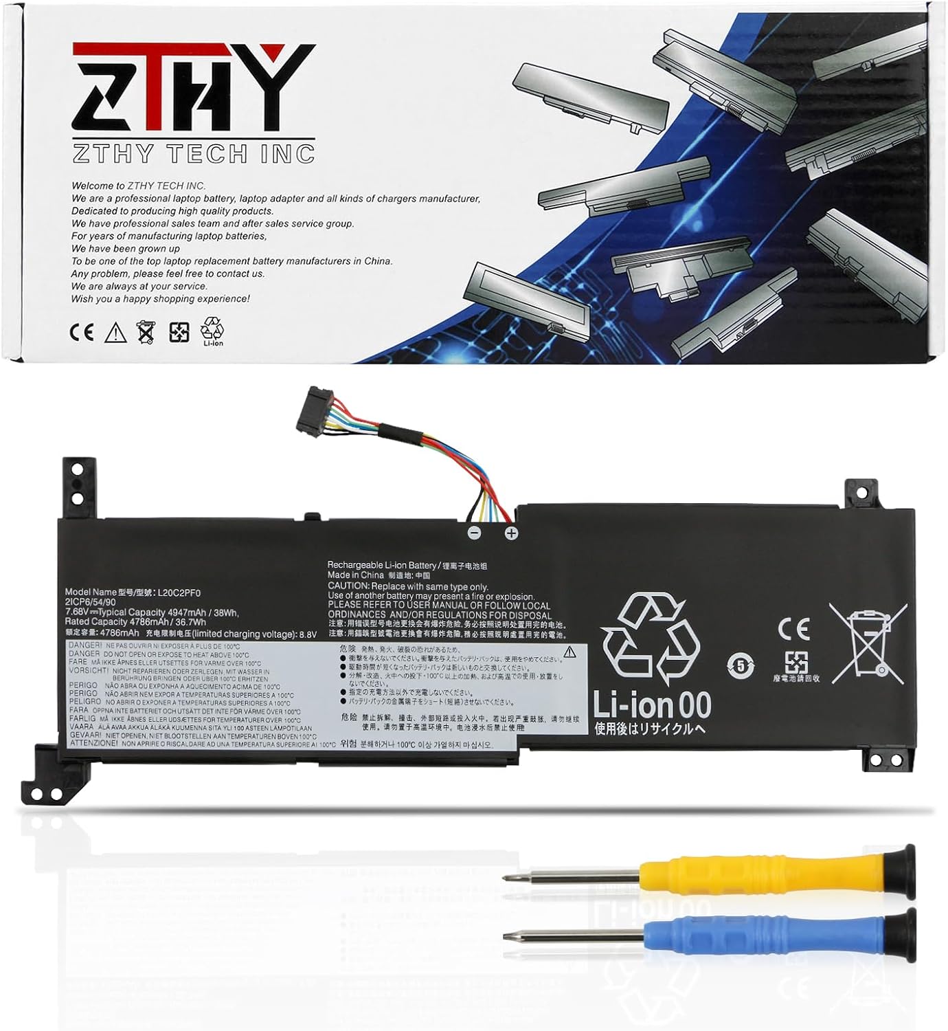 Amazon.com: 38Wh L20M2PF0 L20C2PF0 L20L2PF0 Battery Replacement for ...