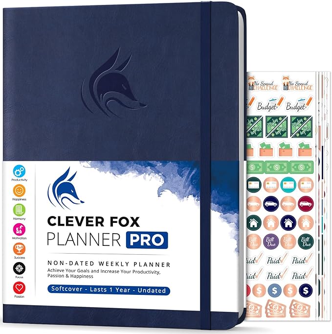 Amazon.com : Clever Fox Planner PRO – Weekly & Monthly Life Planner to ...