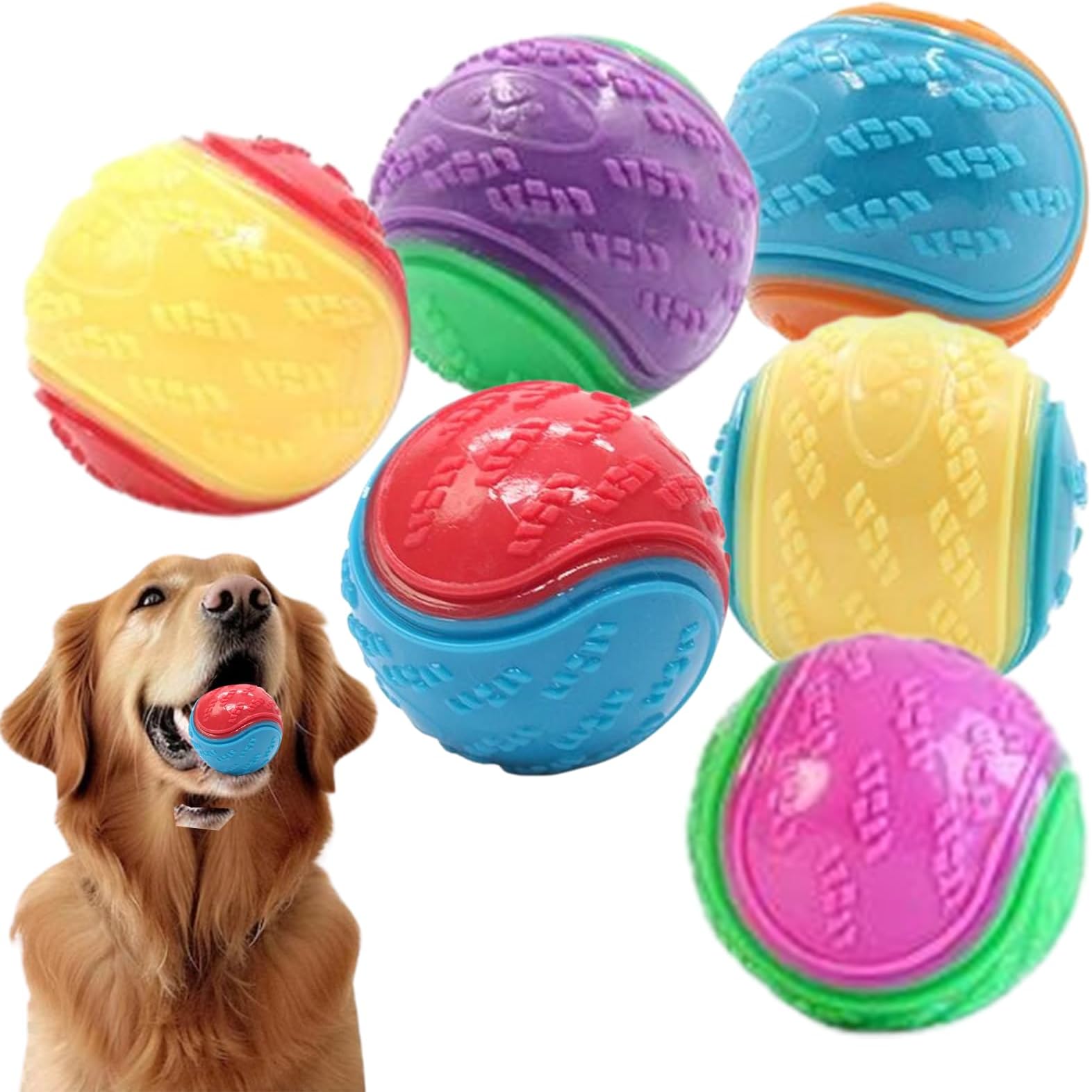 3-Pack Scooby-Doo Squeaky Dog Balls - Indestructible Teeth-Cleaning ...