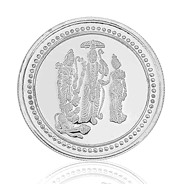 Buy Silver Coin 999 Pure Ram Darbar-10gm Ayodhya Ram Mandir Temple Coin ...
