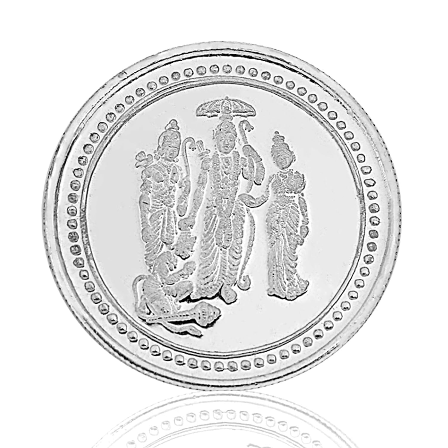 Buy Silver Coin 999 Pure Ram Darbar-10gm Ayodhya Ram Mandir Temple Coin ...