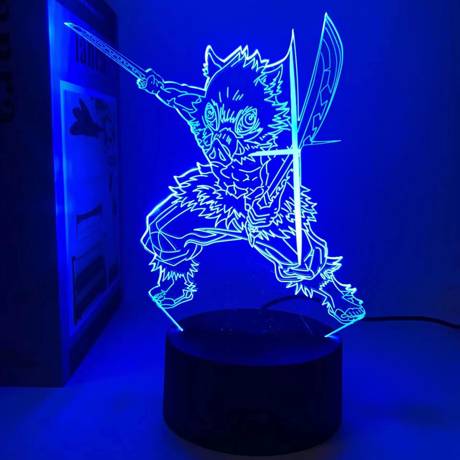 Anime Hashibira Inosuke Lamp 3D Illusion Night Light Led Acrylic Panel ...