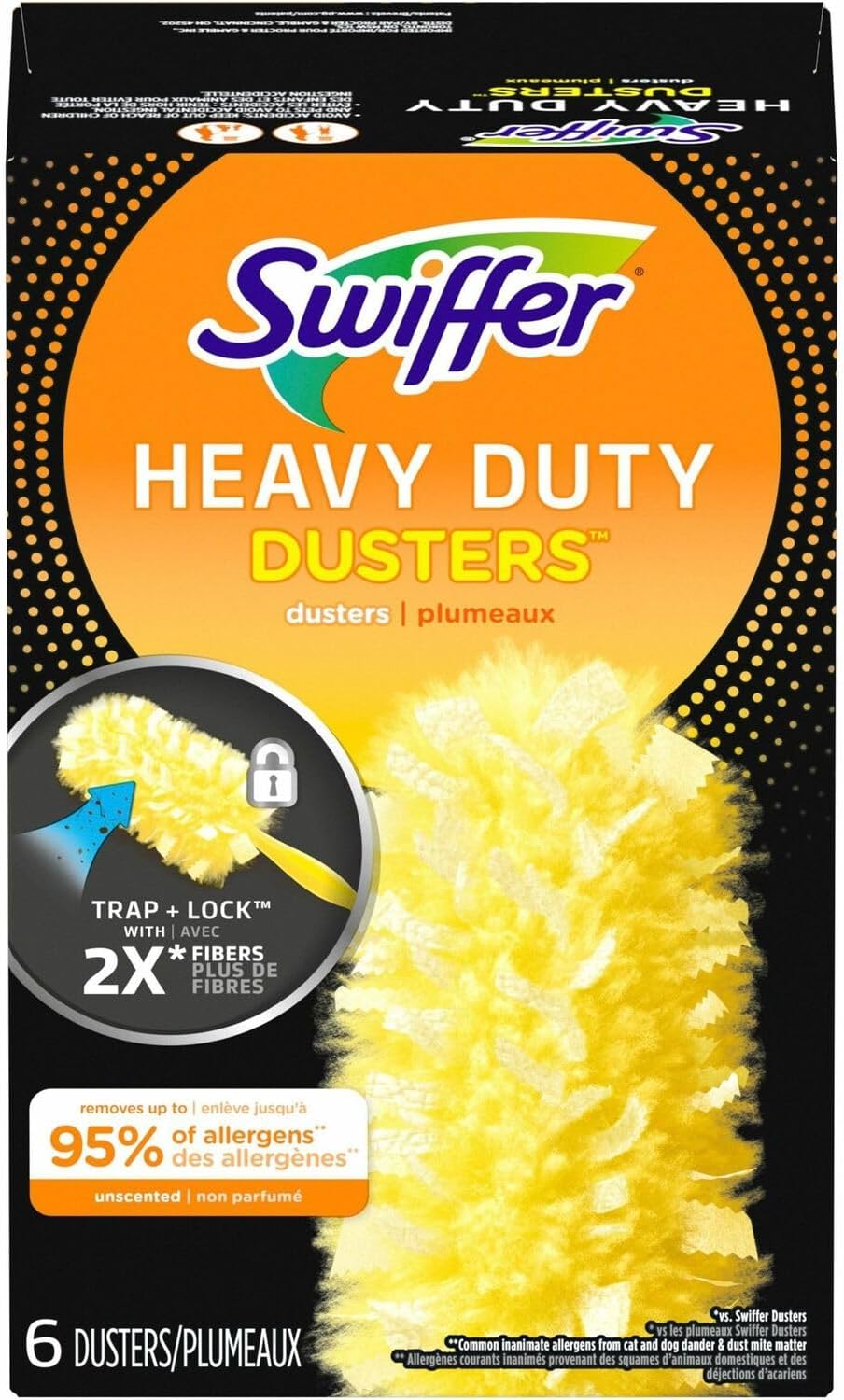 Amazon.com: Swiffer 21620CT 360 Dusters Refill, Dust Lock Fiber, Yellow ...