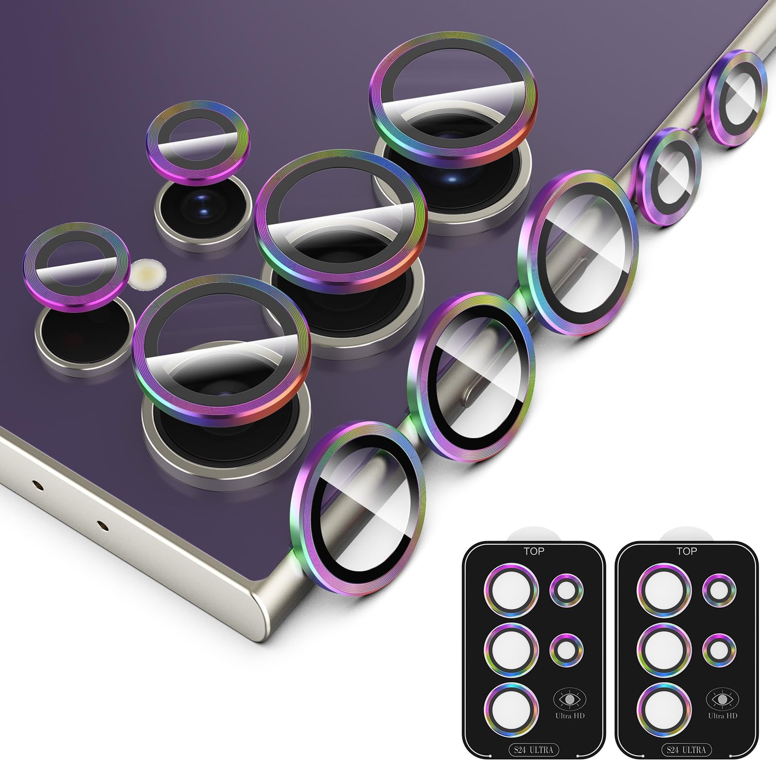 BERSEM [2 Pack Camera Lens Protector for Samsung Galaxy S24 Ultra / S23 ...