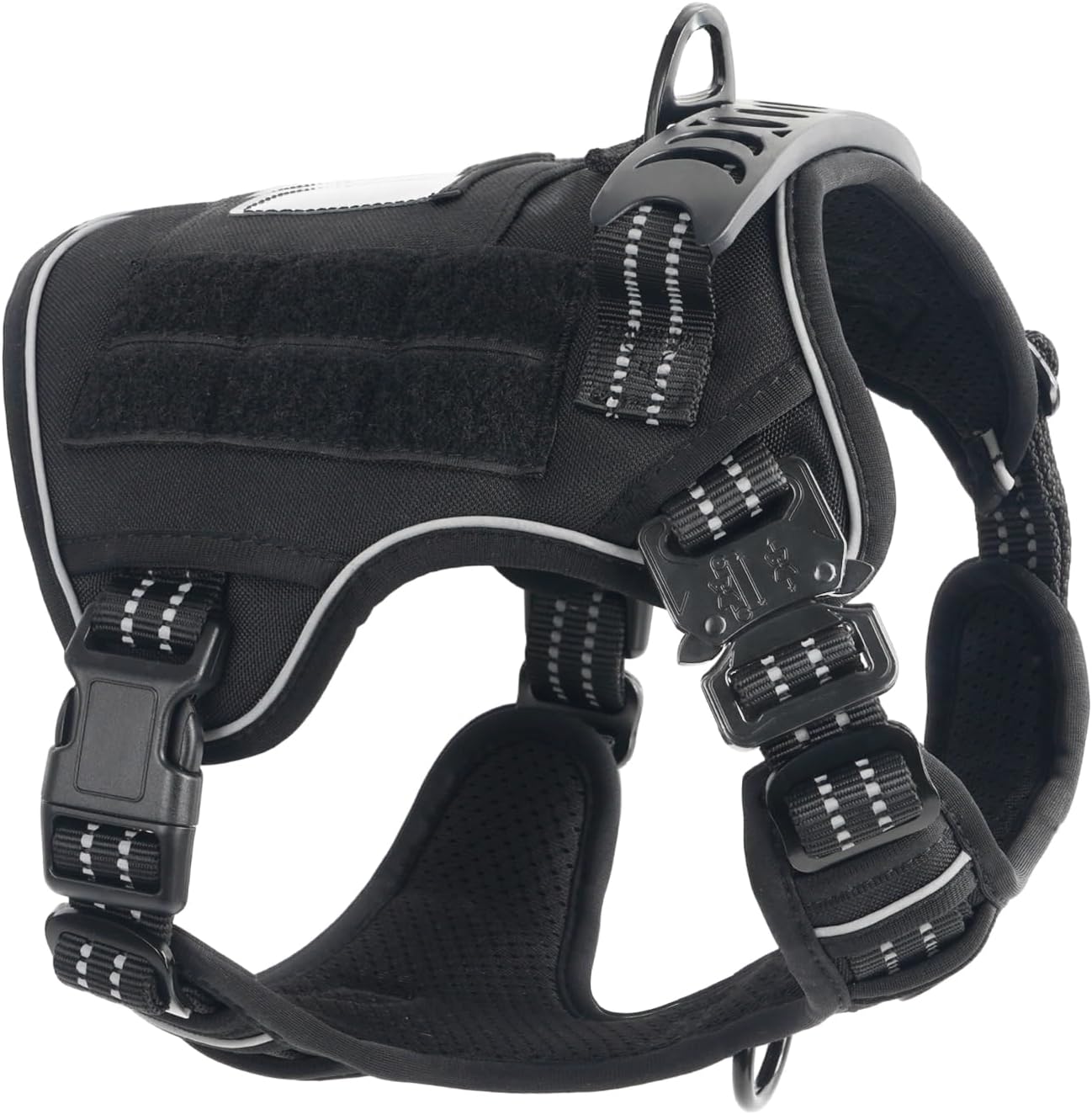 Amazon.com : SANHSEHOME Tactical Dog Harness with AirTag Pocket ...