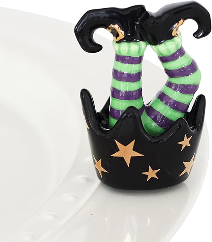 Amazon.com: Nora Fleming What's Up, Witches? - Hand-Painted Ceramic ...