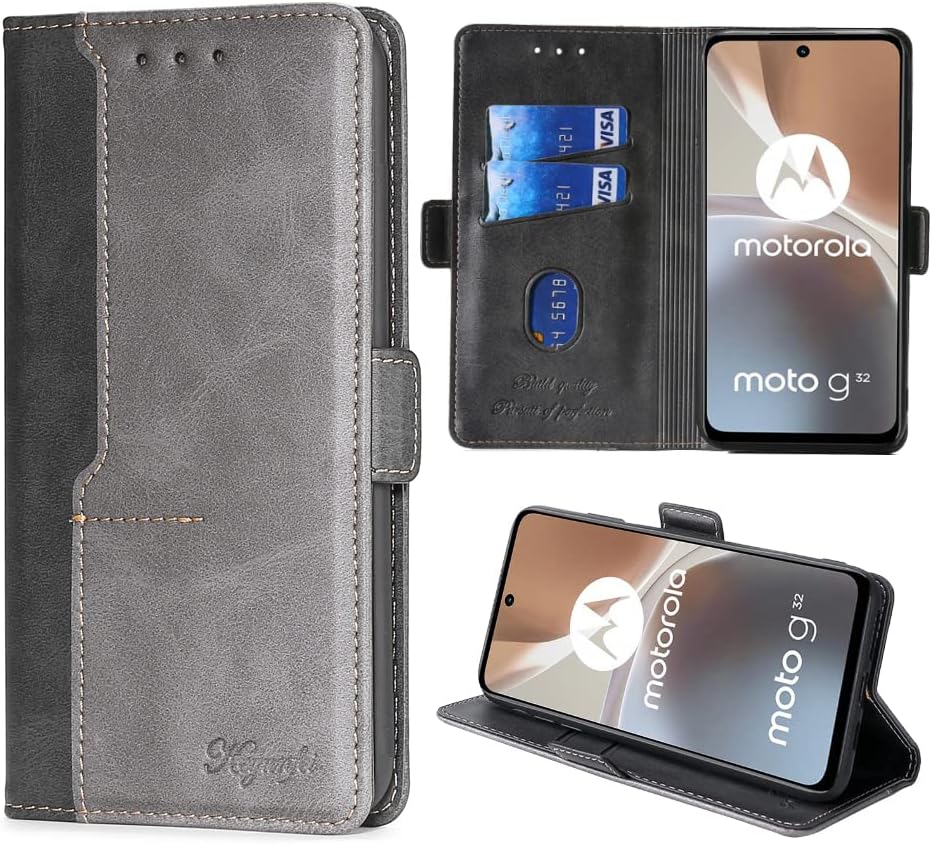 FiiMoo Case Compatible with Motorola Moto G32, Premium Leather Case ...