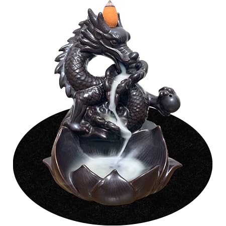 Amazon.com: Dragon Backflow Incense Burner - Ceramic Material, 7.5 Inch ...