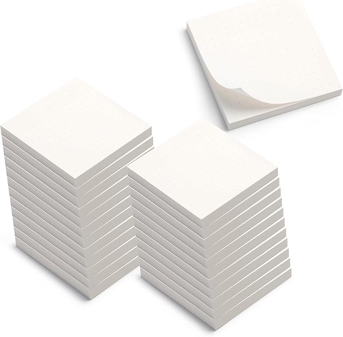 Amazon.com : 24pk Dot Grid Sticky Notes | 3x3 Inch Small Self Stick ...