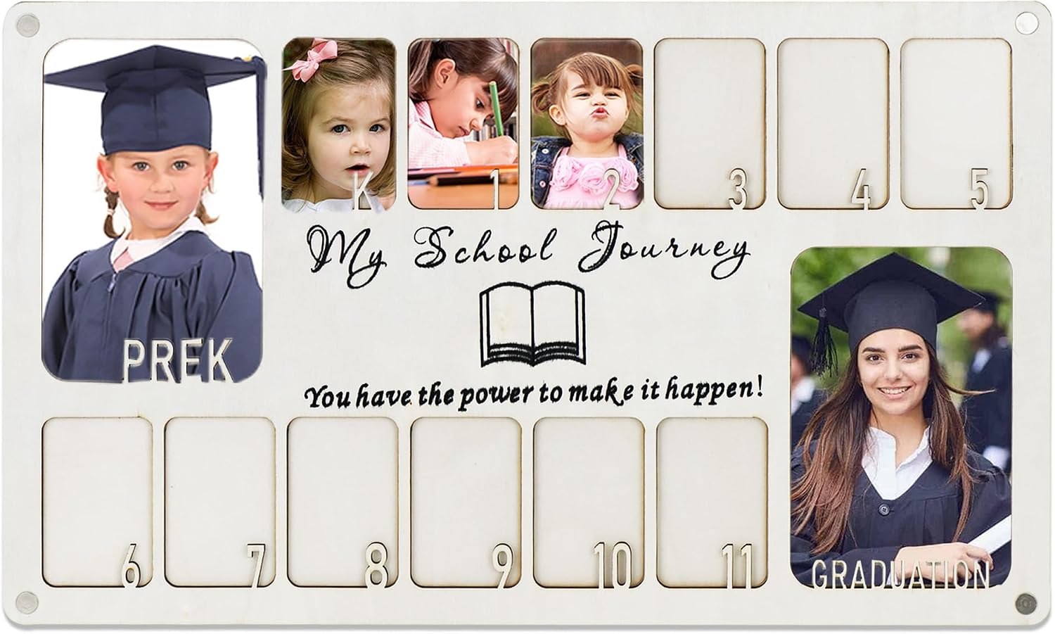 Amazon.com - ZYGNHMO Rustic Wooden School Years Picture Frame, 14 ...