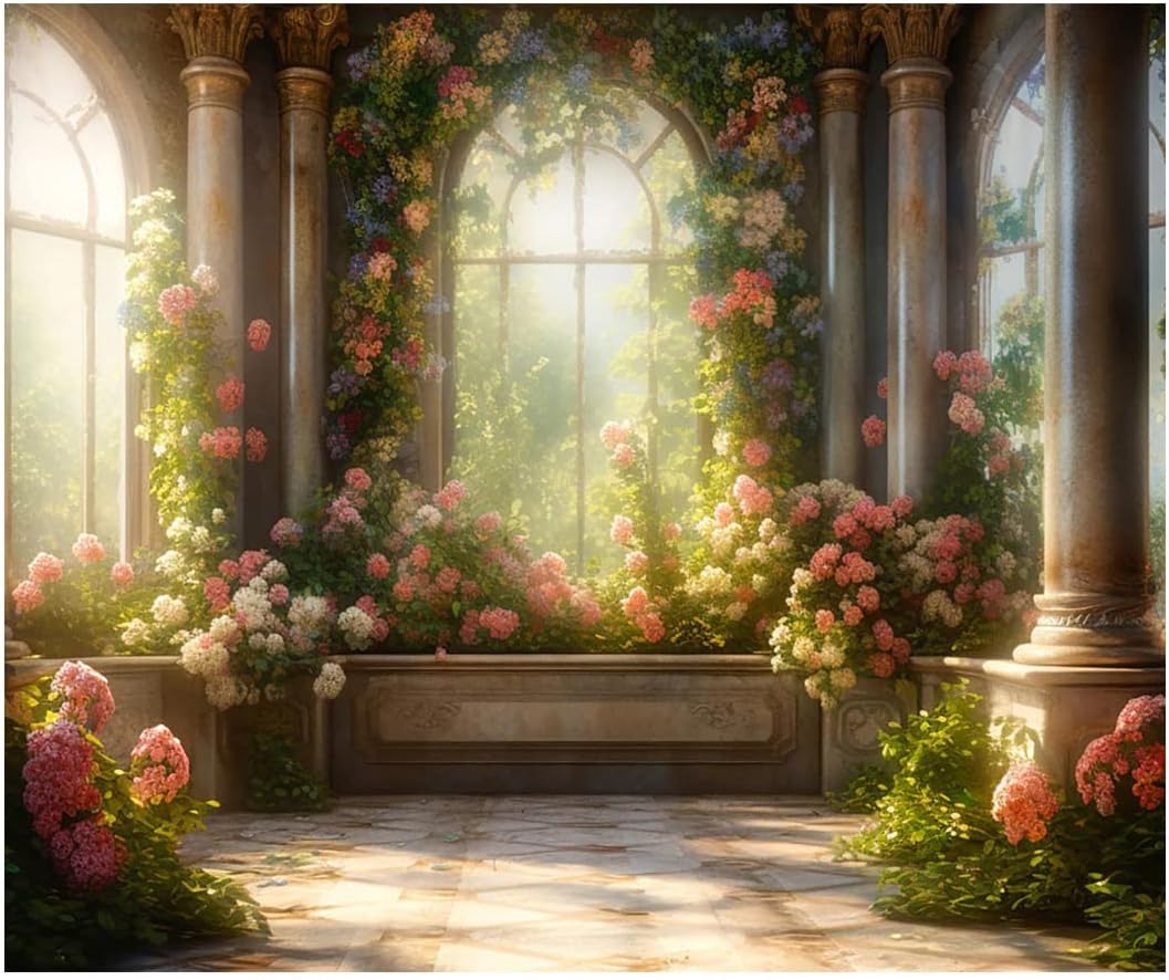 Amazon.com : Kate 10x8ft Spring Pink Flowers Scenic Photography ...