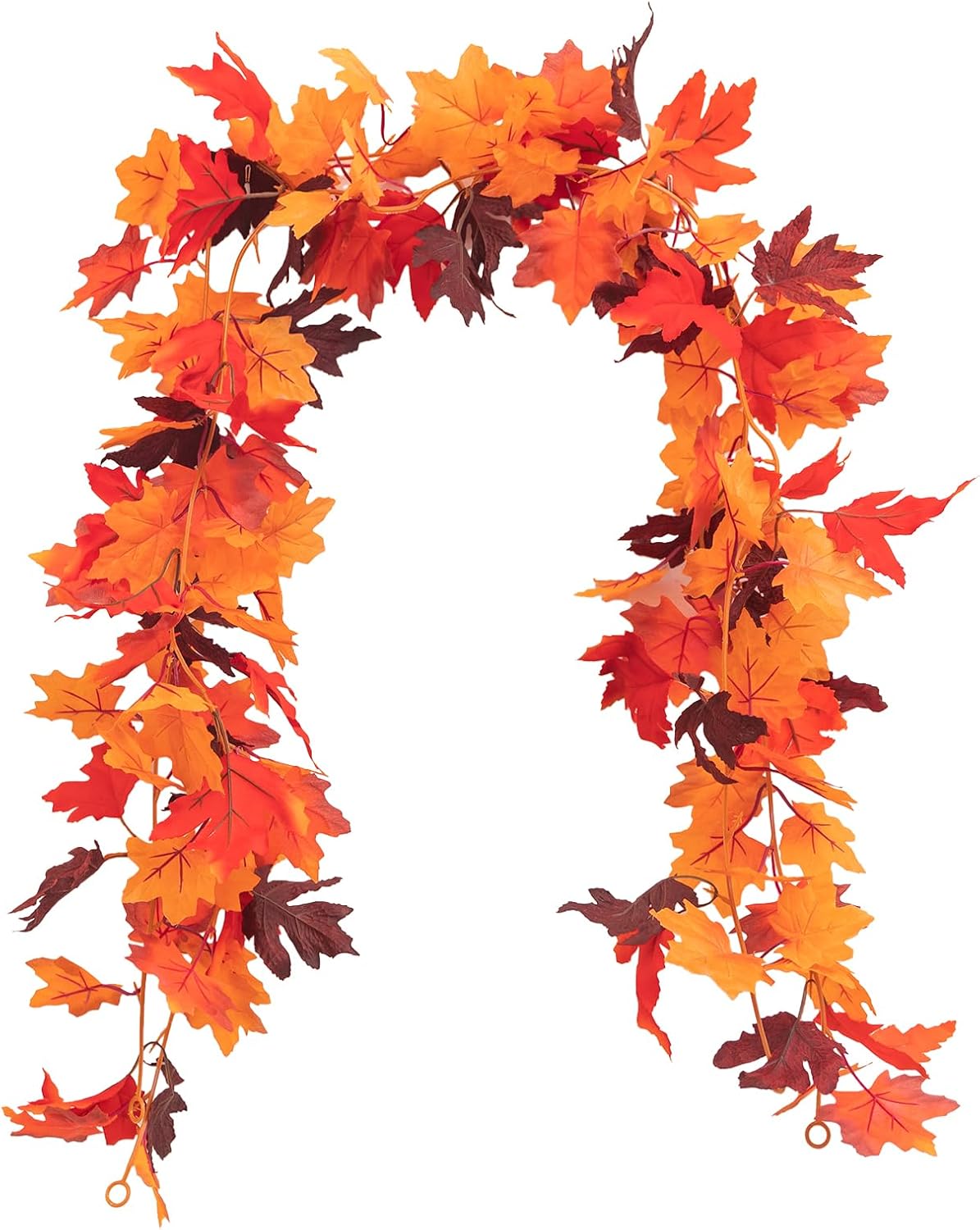 Amazon.com: Sunvissh 2 Pack Fall Maple Leaf Garland 5.7Ft/Piece ...