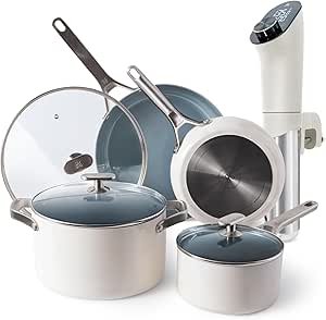 Amazon.com: Greater Goods Savvy Ceramic Nonstick Cookware Set, 10 Piece ...
