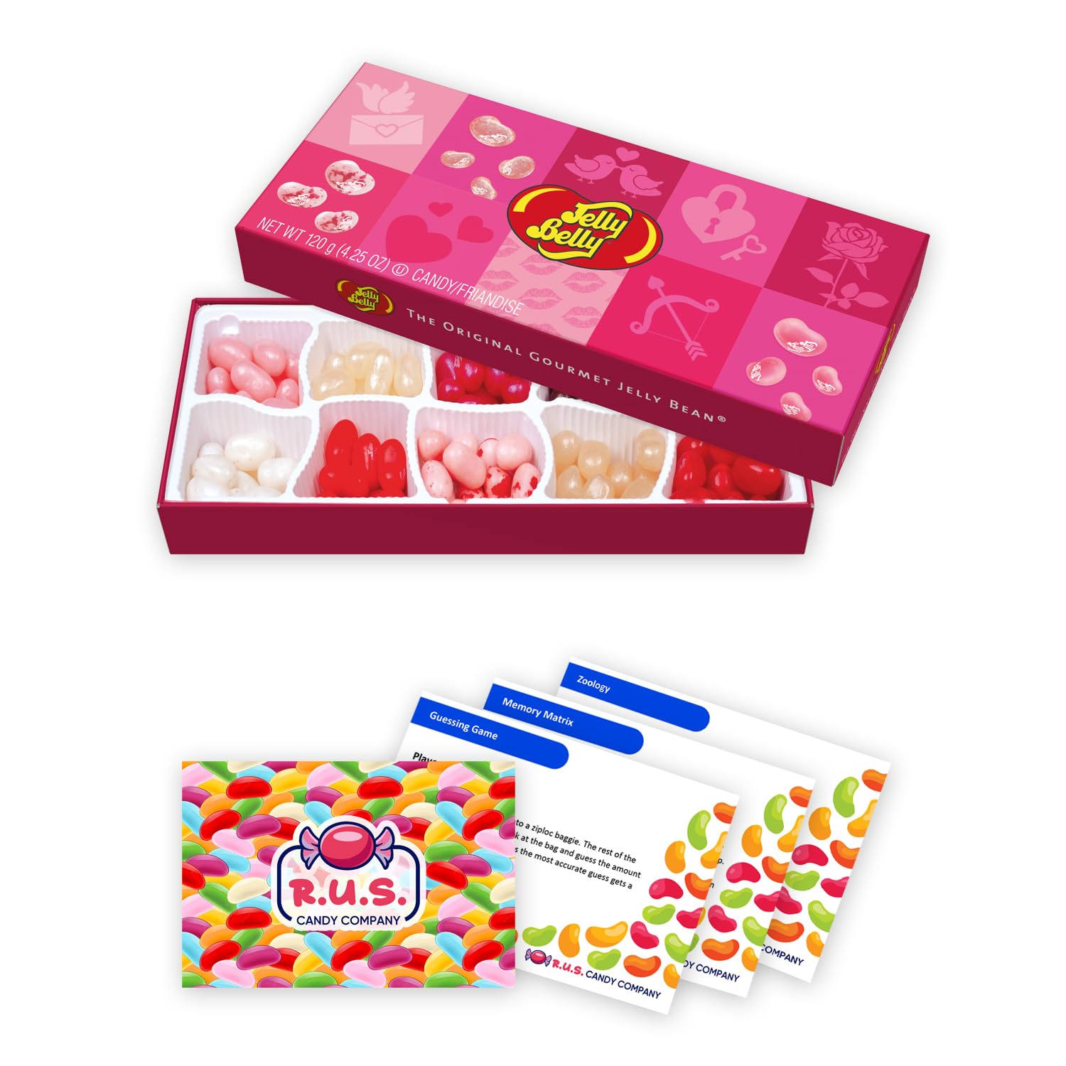 Amazon.com : Jelly Belly Valentines Candy Jelly Beans Gift Box ...