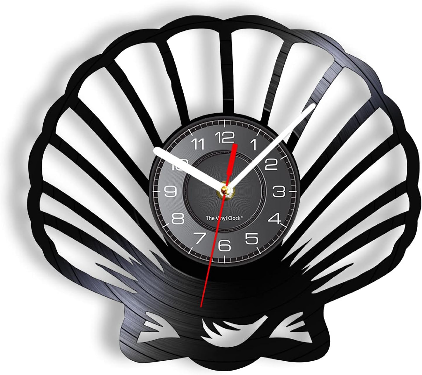 Amazon.com: ICECHEN Wall Clock - 12 Inch Sea Shell Laser Cut Wall Clock ...