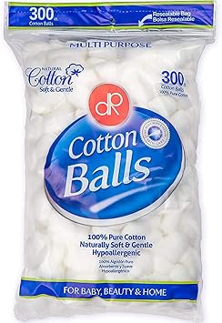 Amazon.com : DecorRack 300 Small Cotton Balls for Make-Up, Nail Polish ...