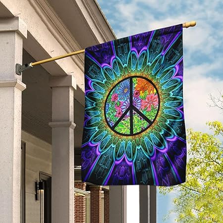 Amazon.com : Flags-Hippie Just A Little Something to Brighten Your Day ...