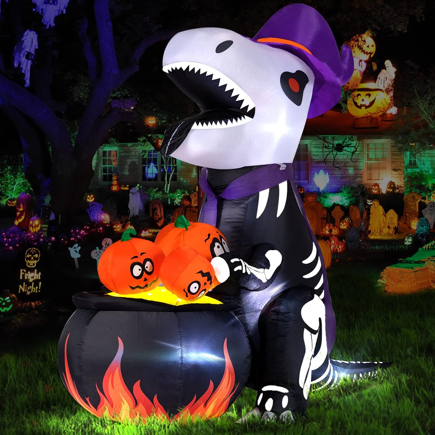 Amazon.com: SURCVIO 5 FT Halloween Inflatables Outdoor Decorations ...