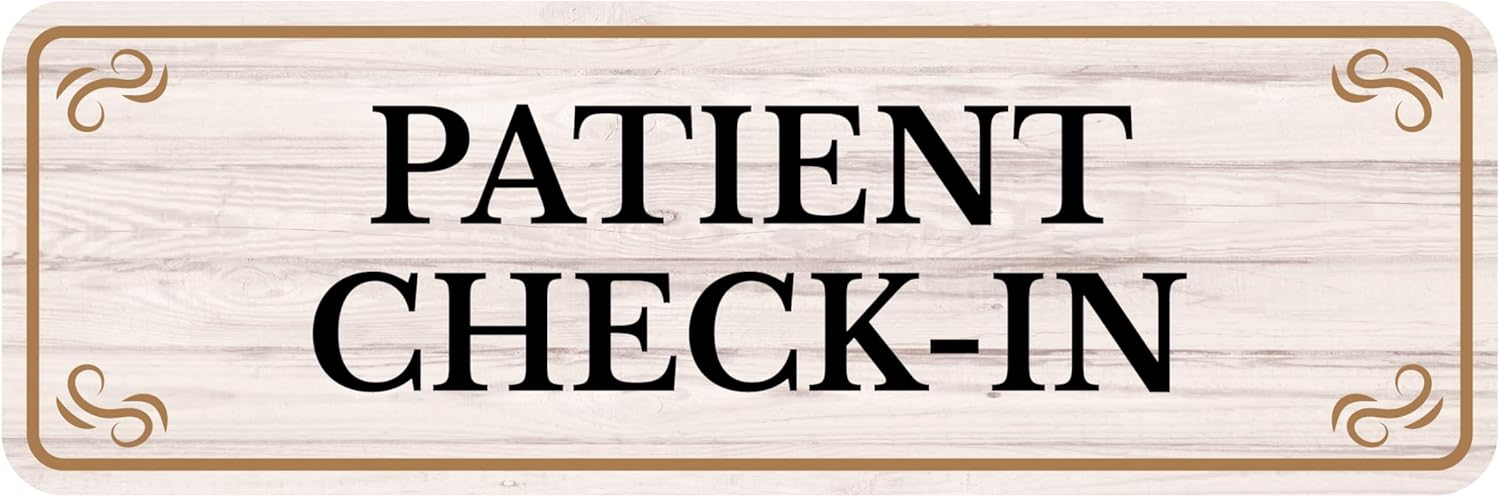 Amazon.com : Standard Plus Patient Check-In Door or Wall Sign | Office ...