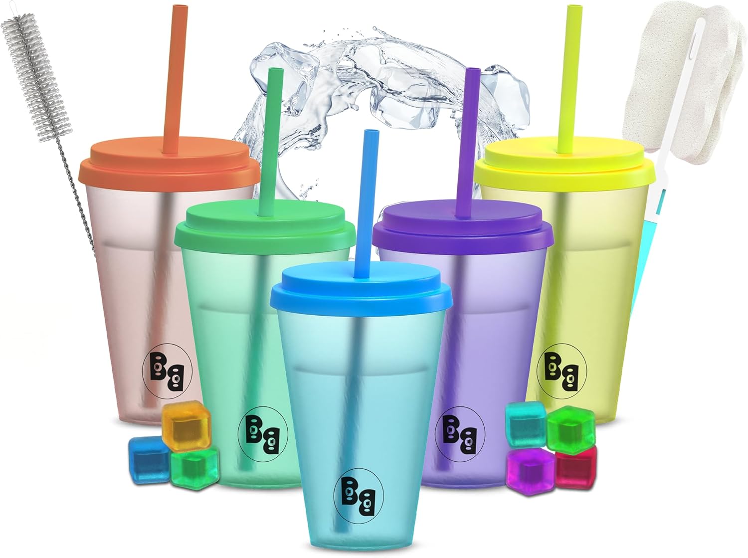 Amazon.com: BABY BESTEES Kids Cups with Lids Set of 10 - Leak-Proof and ...