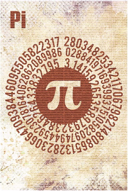 Amazon.com: Math Art Pi Digits Orange Poster by Buttered Kat (Medium ...