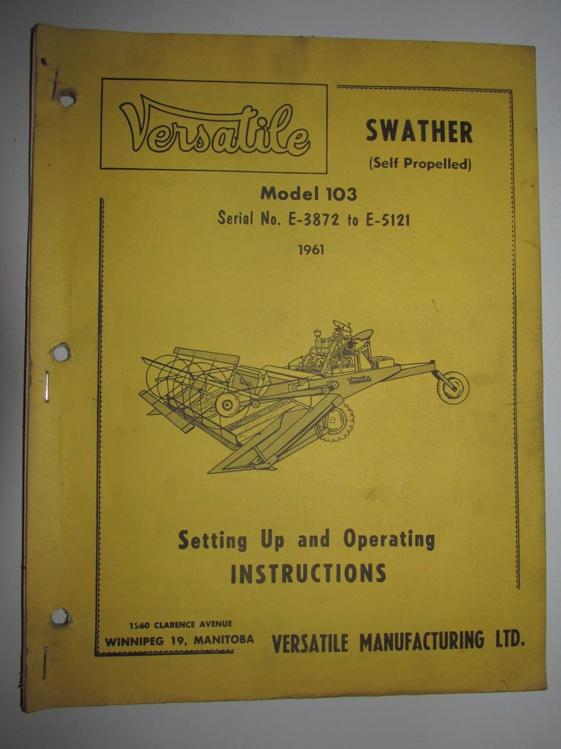 Versatile 103 Self Propelled Swather Setting Up,Parts & Operating ...