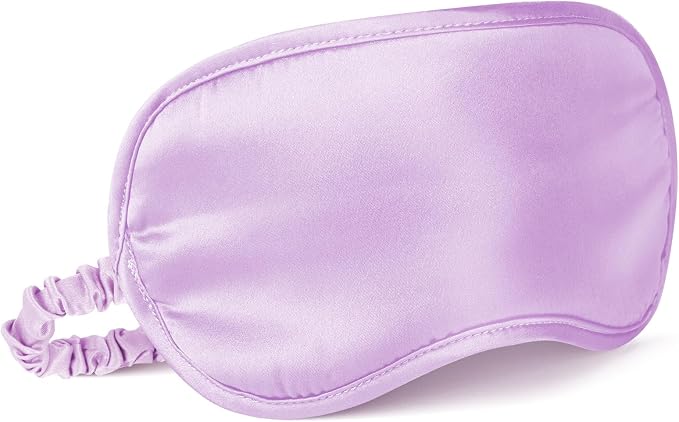 Amazon.com: LULUSILK 100% Mulberry Silk Sleep Mask, Lavender Silk Eye ...