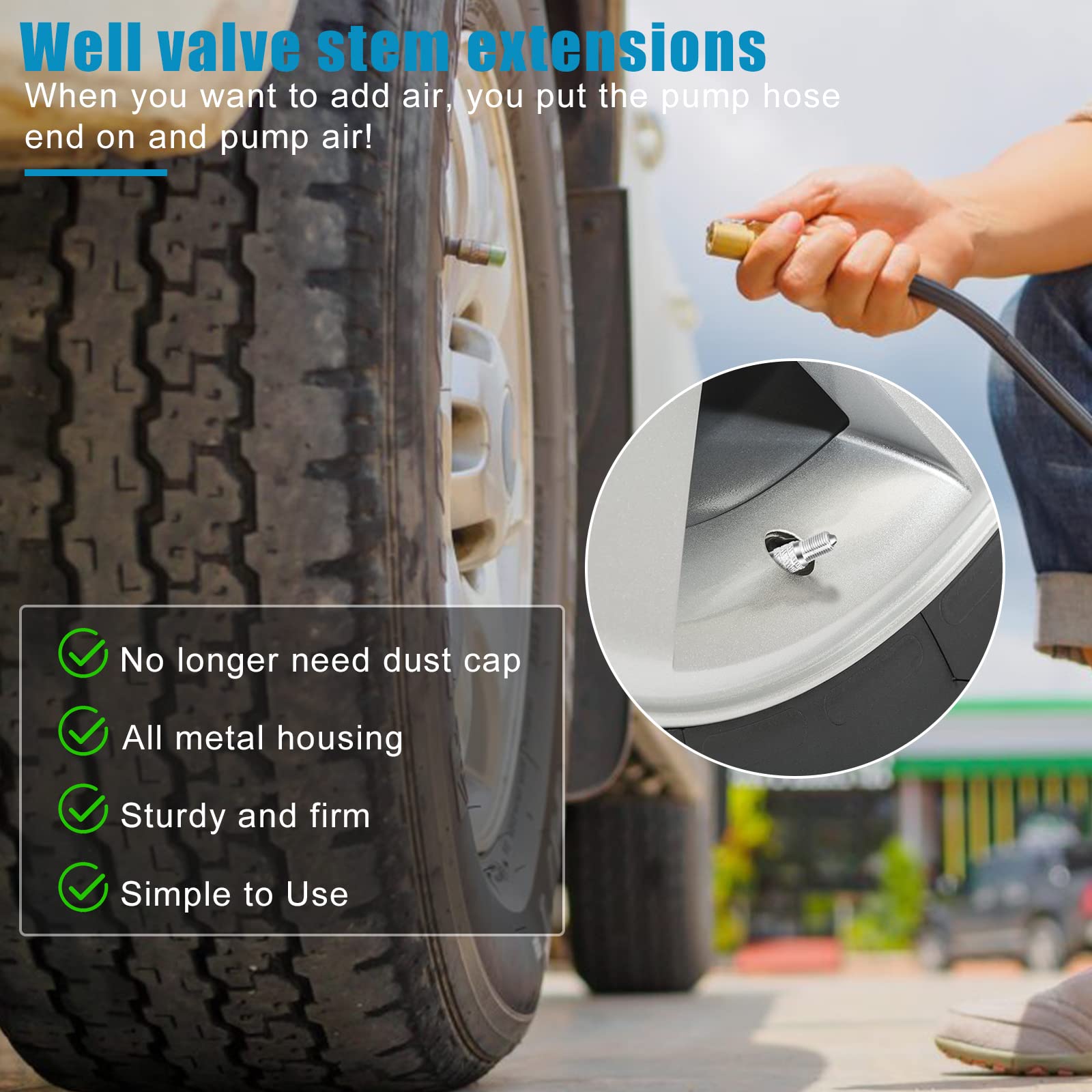 Snapklik.com : Linkstyle 16pcs Double Seal Tire Valve Stem Caps ...