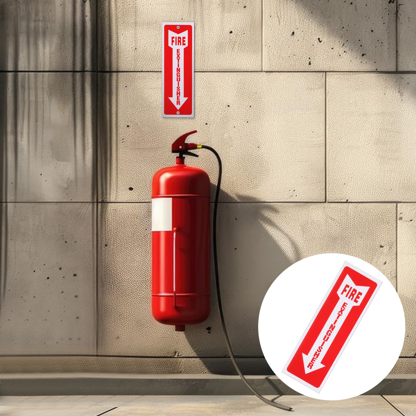 Snapklik.com : Fire Extinguisher Signs,16 Pcs 4x12 Self Adhesive Fire ...
