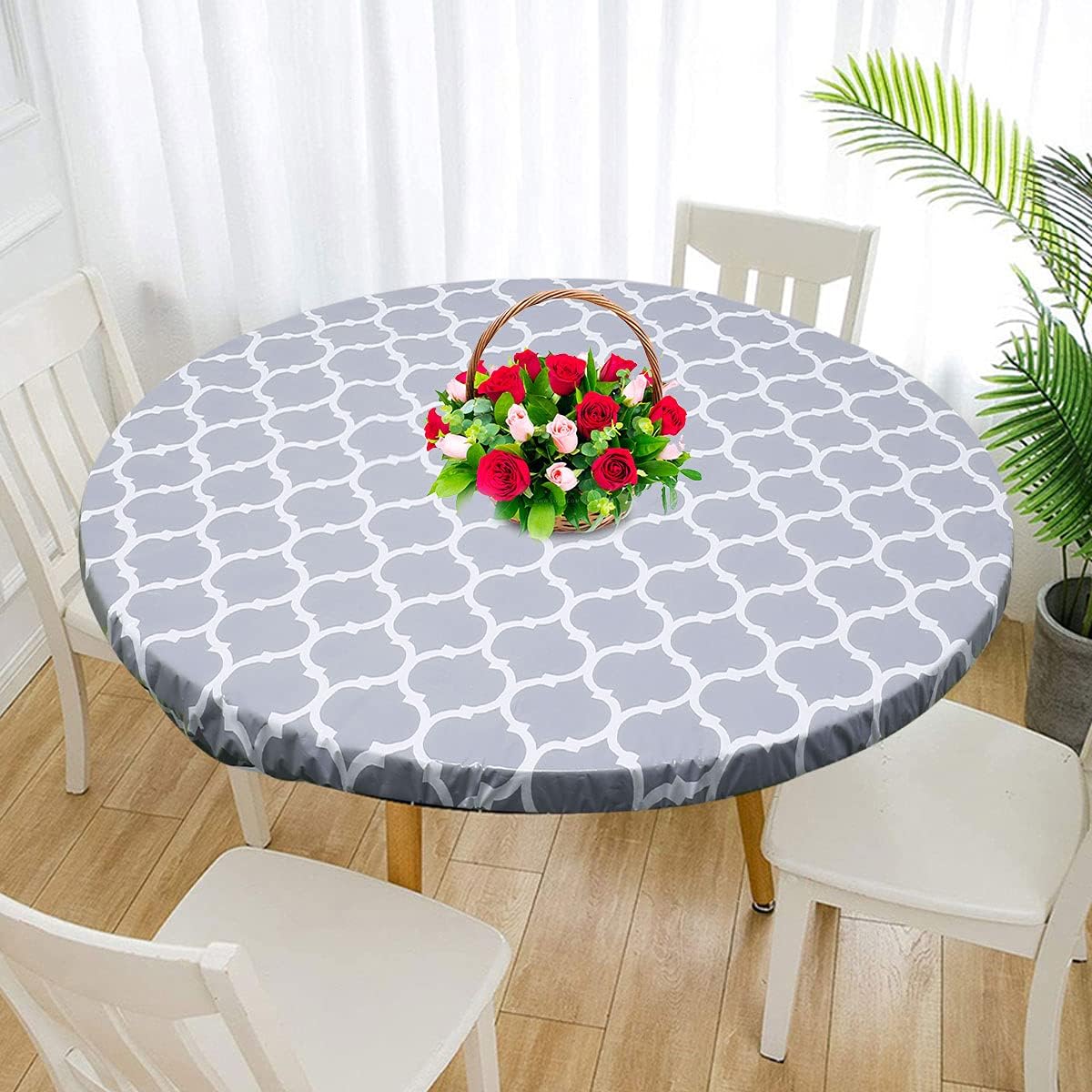 Karina Home ROUND Table Protector and Colours (Cream, 120cm) : Amazon ...