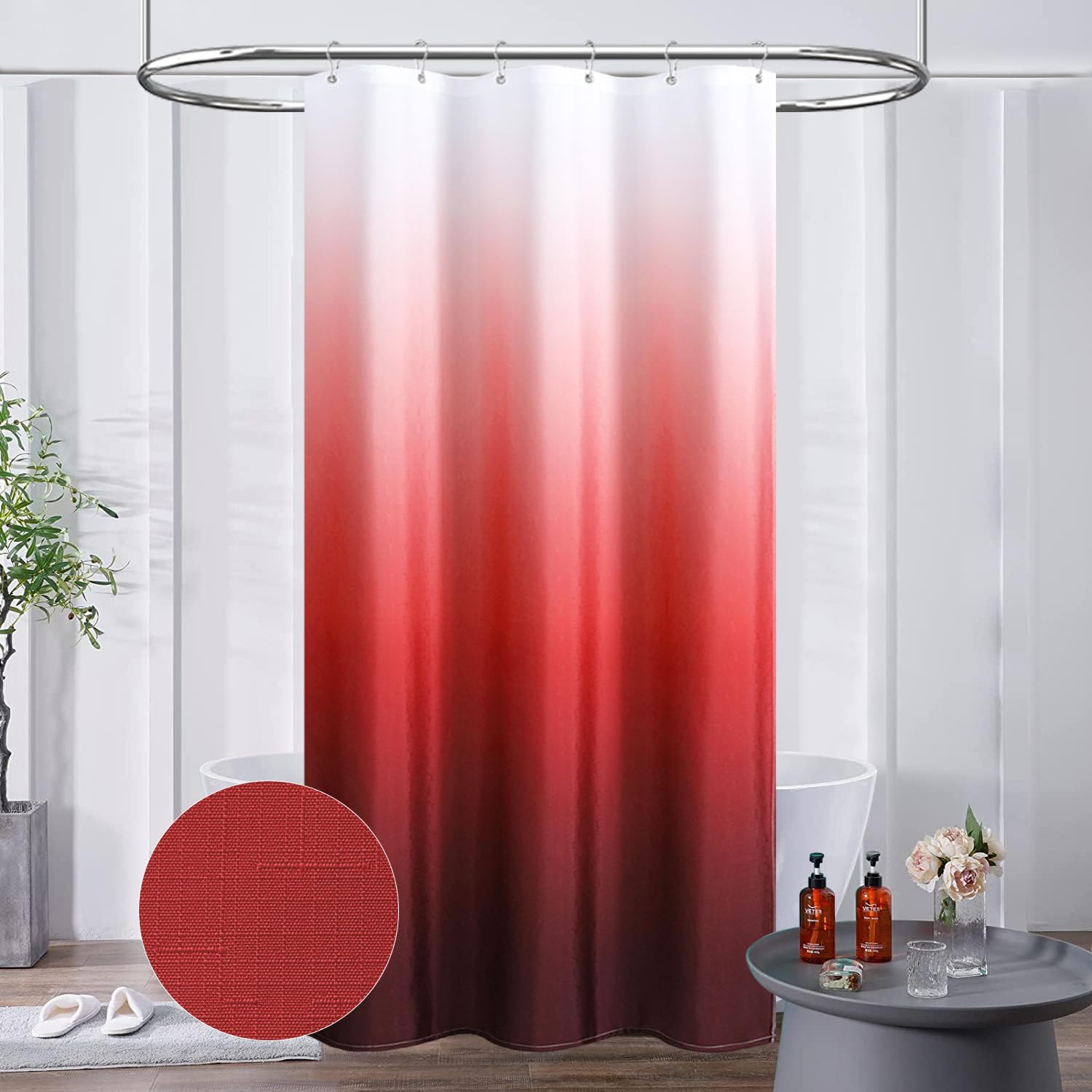 Snapklik.com : BTTN Stall Fabric Shower Curtain - 36 X 72 Inch Half ...
