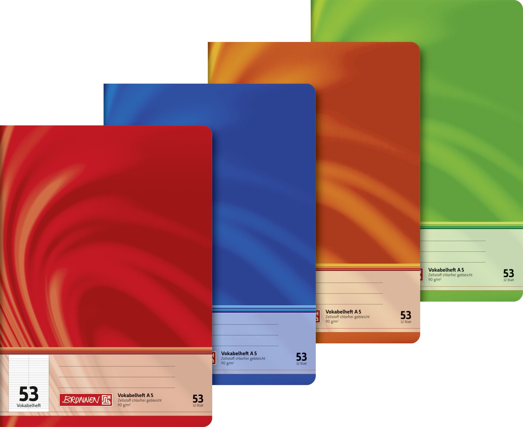 Brunnen 104348502 Vokabelheft (A5 Premium, 32 Blatt, liniert, mit ...